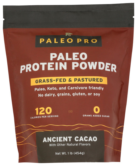 PALEO PRO: Protein Powder Ancient Cacao, 454 gm — Rumo Depot